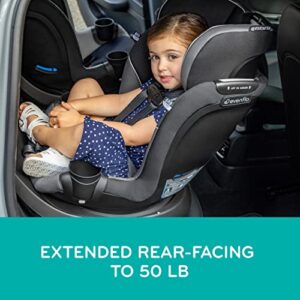 Evenflo Revolve360 Slim 2-in-1 Rotational Car Seat with Quick Clean Cover (Stow Blue)