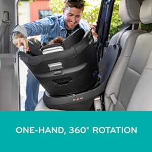 Evenflo Revolve360 Slim 2-in-1 Rotational Car Seat with Quick Clean Cover (Stow Blue)