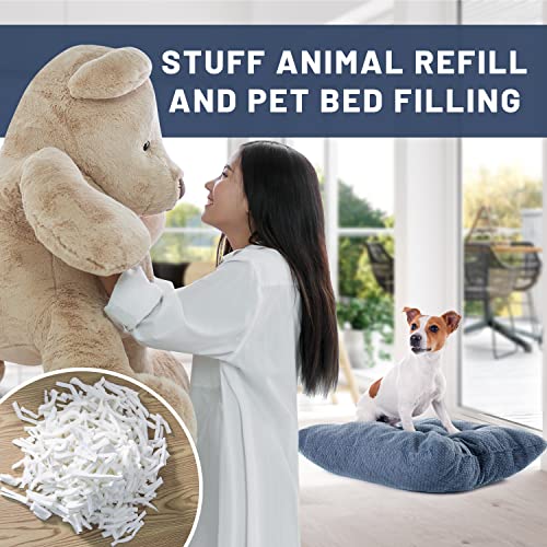 anzhixiu Bean Bag Chair Filler Shredded Memory Foam 100% New,Pillow Stuffing for Couch Pillows, Stuffed Animals, Dog Bed & Couch Cushion Filling, 5 Pounds