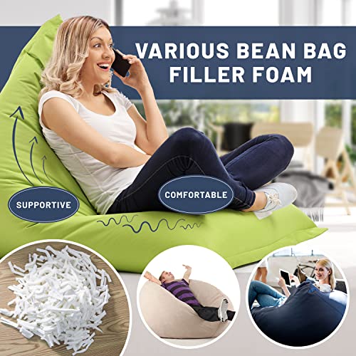 anzhixiu Bean Bag Chair Filler Shredded Memory Foam 100% New,Pillow Stuffing for Couch Pillows, Stuffed Animals, Dog Bed & Couch Cushion Filling, 5 Pounds