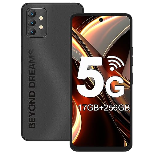 UMIDIGI A13 PRO MAX 5G Cell Phone, 17GB+256GB Android 12 Unlocked Smartphone with 6.8" Full Screen 64MP AI Triple Camera MediaTek Dimensity 900 5150mAh Battery Smartphones Black