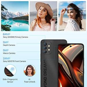 UMIDIGI A13 PRO MAX 5G Cell Phone, 17GB+256GB Android 12 Unlocked Smartphone with 6.8" Full Screen 64MP AI Triple Camera MediaTek Dimensity 900 5150mAh Battery Smartphones Black