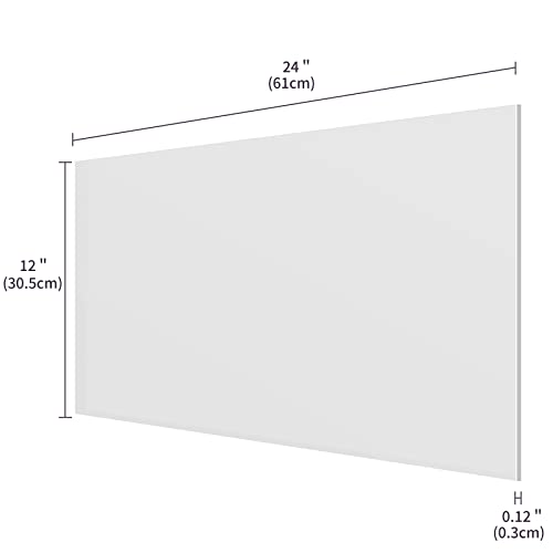 ANRISIN Clear Acrylic Sheets 12” x 24” x 1/8", 2 Pack 3mm Cast Plexiglass for DIY Display Projects, Cut to Size