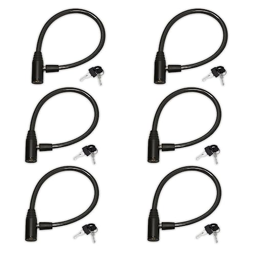 Urban August Original Fridge Lock: Multi - Functional Cable Keyed Lock, for French-Door Refrigerators and Cabinets (Regular Black, 6 Pack Keyed Alike)