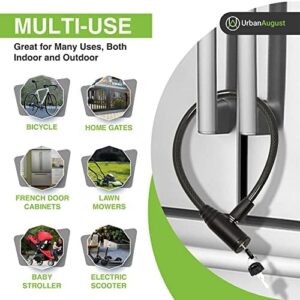 Urban August Original Fridge Lock: Multi - Functional Cable Keyed Lock, for French-Door Refrigerators and Cabinets (Regular Black, 6 Pack Keyed Alike)