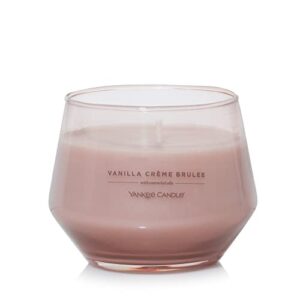 yankee candle studio medium candle, vanilla crème brûlée, 10 oz