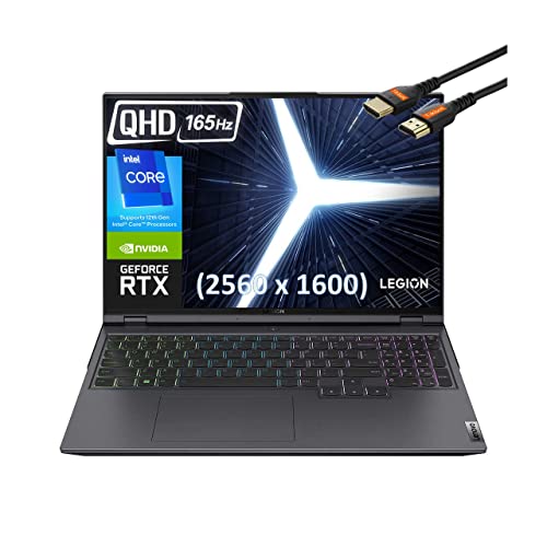 Lenovo Legion 5 Pro Gaming Laptop, 16" WQXGA (2560x1600) 165Hz, 12th Gen Intel Core i7-12700H -GeForce RTX 3050Ti, Win 11 Home, with HDMI (32GB RAM | 2TB PCIe SSD)