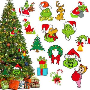 christmas tree decorations - 30pcs grinch christmas tree hanging ornament holiday xmas ornaments christmas decorations indoors home decor