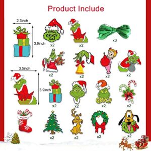 Christmas Tree Decorations - 30PCS Grinch Christmas Tree Hanging Ornament Holiday Xmas Ornaments Christmas Decorations Indoors Home Decor