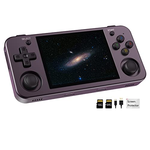 RG353M Metal Retro Game Handheld Game Console with Android 11 64bit Linux System 3.5’’ IPS Touch Screen Built-in 64G TF and Hall Joystick