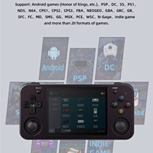 RG353M Metal Retro Game Handheld Game Console with Android 11 64bit Linux System 3.5’’ IPS Touch Screen Built-in 64G TF and Hall Joystick