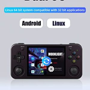 RG353M Metal Retro Game Handheld Game Console with Android 11 64bit Linux System 3.5’’ IPS Touch Screen Built-in 64G TF and Hall Joystick