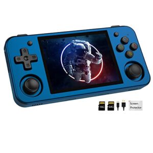 rg353m metal retro game handheld game console with android 11 64bit linux system 3.5’’ ips touch screen built-in 64g tf and hall joystick