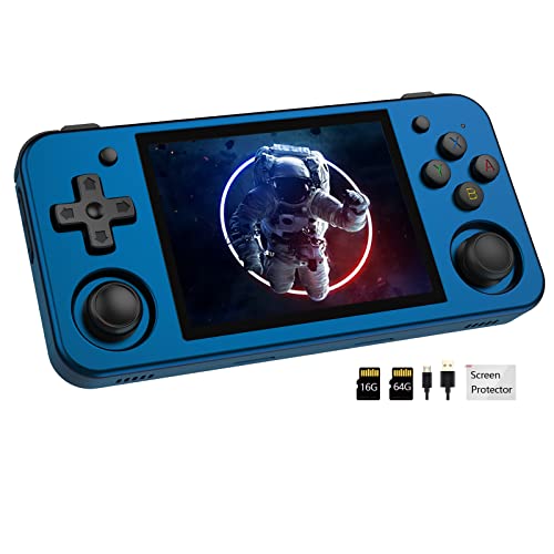 RG353M Metal Retro Game Handheld Game Console with Android 11 64bit Linux System 3.5’’ IPS Touch Screen Built-in 64G TF and Hall Joystick