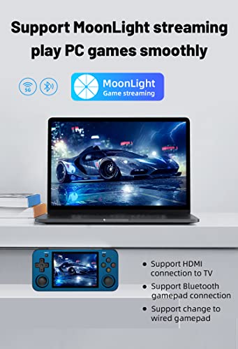 RG353M Metal Retro Game Handheld Game Console with Android 11 64bit Linux System 3.5’’ IPS Touch Screen Built-in 64G TF and Hall Joystick