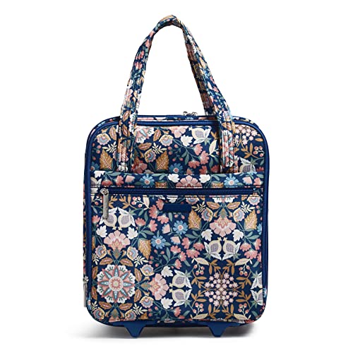 Vera Bradley Women's Softside Underseat Rolling Work Bag, Enchanted Mandala Blue, One Size