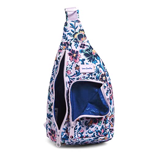 Vera Bradley Women's Recycled Lighten Up Reactive Mini Sling Backpack, Cloud Vine Multi, One Size