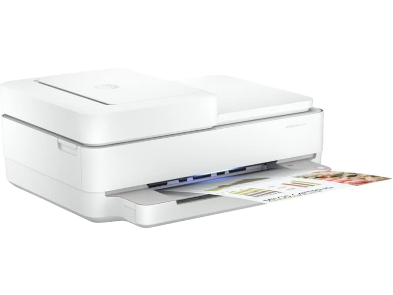 HP Envy 6452e Wireless Inkjet Color All-in-One Printer, Print Copy Scan, 35 Sheet ADF, 2-Side Printing, WiFi USB Connectivity, Instant Ink Ready, Home or Office Inkjet Printers, White (Renewed)