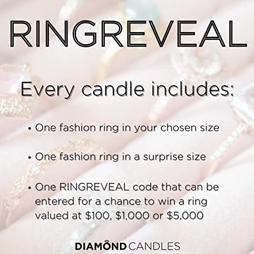 Diamond Candles 21Oz Vanilla Cream, 1-Wick Candle - A Ring in Every Candle- Hand Poured, Soy Wax, Paraben and Phthalate Free