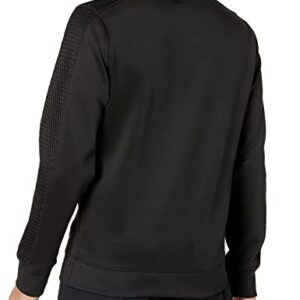 Karl Lagerfeld Paris Men's Scuba Stretchy Sportswear Pullover, Black, Large