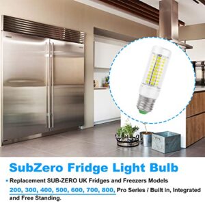 JIOTAR 7006999 Refrigerator Light Bulb 40W for SUB Zero Fridge E26 E27 LED Bulb 7107723324123 3030040 48709 3030180 7009935 (110-120V)