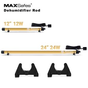 MAXSafes GoldenRod Gun Safe Dehumidifier Rod High Power - Much warmer (up to 150°F) to better Protect Your Valuables from Moisture and Corrosion, ETL Approved, 12in