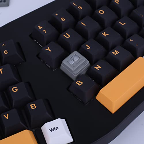 Custom Keycaps - Light Transmission Keycaps - Classic Retro Mechanical Backlit Keyboard Keycap. Suitable for Most MX Switches RGB PC Gamer Mechanical Keyboard (Gray)