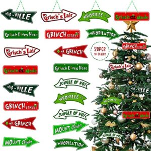 christmas tree decorations christmas tree ornaments - 20pcs christmas tree hanging ornament whoville christmas ornaments decorations for christmas tree indoor home decor