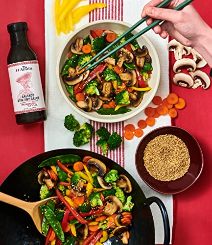 Tia Amelia Lomo Saltado Stir-Fry Sauce - Gluten-Free Peruvian Chinese Fusion Sauce for Steak, Chicken, Seafood, and Vegetables - Marinade and Sauce Perfect for Dressings, and Gourmet Cooking (14oz)