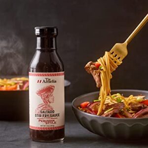 Tia Amelia Lomo Saltado Stir-Fry Sauce - Gluten-Free Peruvian Chinese Fusion Sauce for Steak, Chicken, Seafood, and Vegetables - Marinade and Sauce Perfect for Dressings, and Gourmet Cooking (14oz)