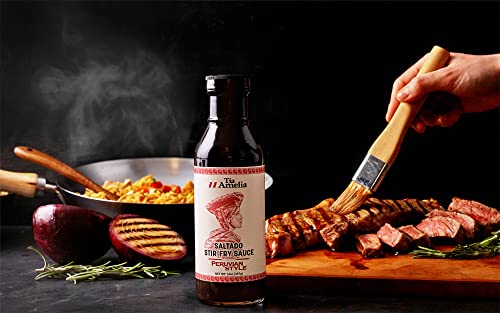 Tia Amelia Lomo Saltado Stir-Fry Sauce - Gluten-Free Peruvian Chinese Fusion Sauce for Steak, Chicken, Seafood, and Vegetables - Marinade and Sauce Perfect for Dressings, and Gourmet Cooking (14oz)