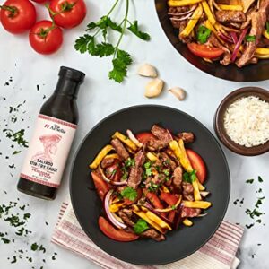 Tia Amelia Lomo Saltado Stir-Fry Sauce - Gluten-Free Peruvian Chinese Fusion Sauce for Steak, Chicken, Seafood, and Vegetables - Marinade and Sauce Perfect for Dressings, and Gourmet Cooking (14oz)