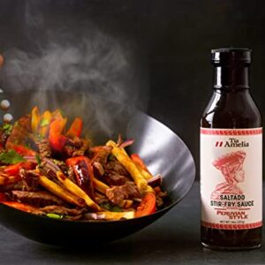 Tia Amelia Lomo Saltado Stir-Fry Sauce - Gluten-Free Peruvian Chinese Fusion Sauce for Steak, Chicken, Seafood, and Vegetables - Marinade and Sauce Perfect for Dressings, and Gourmet Cooking (14oz)