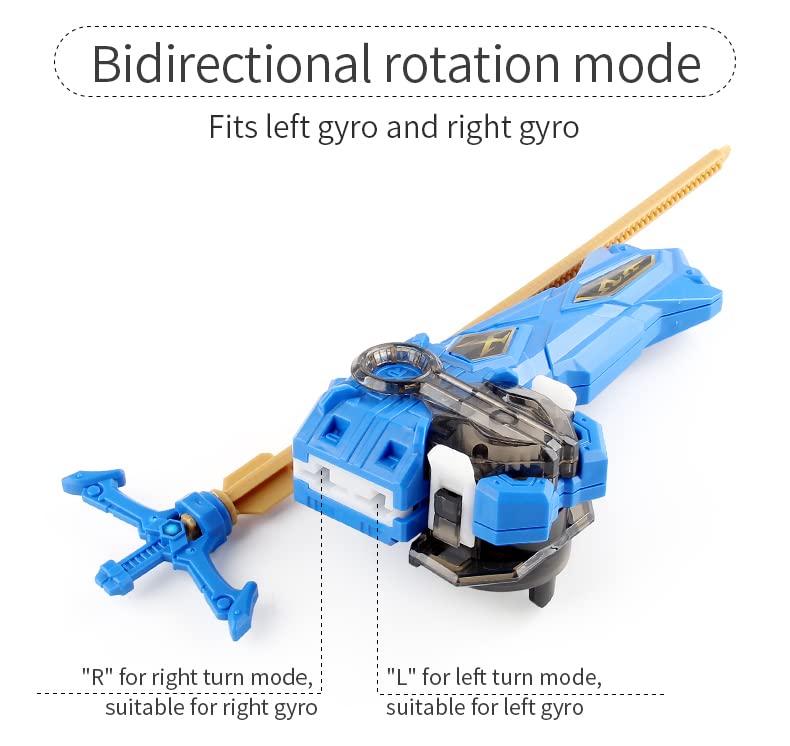 2-Piece Gyros(B-185 B-201) + 1-Piece Launcher Battle Bey Burst Set, Battling Tops, Stickers & Launchers Set, Boys Kids Birthday Party Idea 534