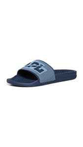 apl: athletic propulsion labs men's big logo slides, midnight/ice blue, 11 medium us