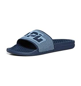 APL: Athletic Propulsion Labs Men's Big Logo Slides, Midnight/Ice Blue, 11 Medium US