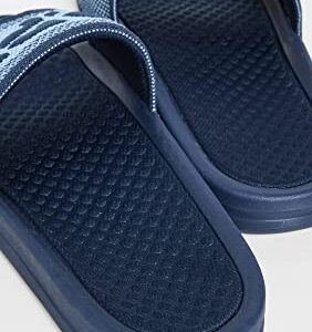 APL: Athletic Propulsion Labs Men's Big Logo Slides, Midnight/Ice Blue, 11 Medium US