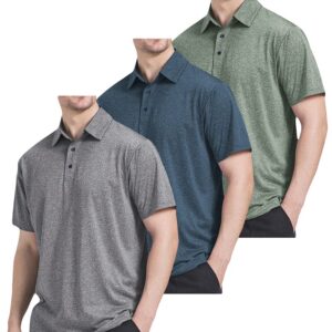 3 Pack Polo Shirts for Men Dry Fit Performance Short Sleeve Golf Polo Shirts (as1, Alpha, x_l, Regular, Regular, A03)