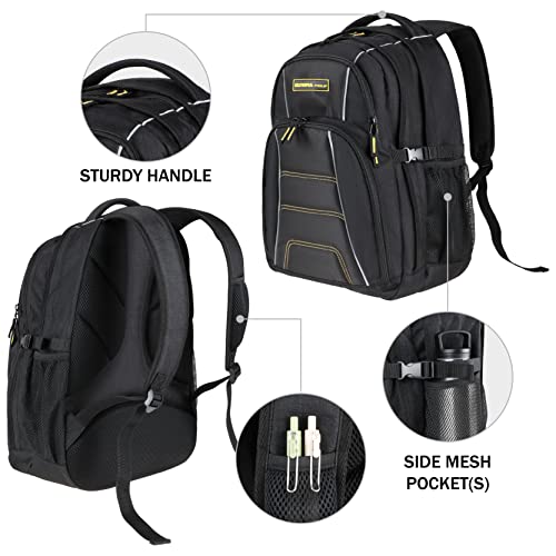 Olympia Tools Travel Backpacks, Black, 13.8 7.9 18.5 inch