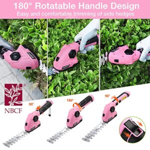 WORKPRO Pink Cordless Grass Shear & Shrubbery Trimmer & WORKPRO Power Tool Organizer