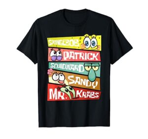 mademark x spongebob squarepants - spongebob patrick squidward sandy mr krabs spongebob fans t-shirt