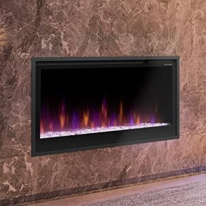 Dimplex 36 Inch Slim Built-in Linear Electric Fireplace | Shallow 4-Inch Depth with Multi-Fire Color Technology, Remote and Acrylic Crystal Ember Bed Included - Sits Flush in Most Home Frames