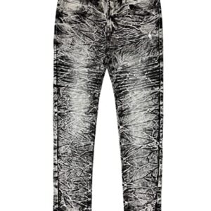 Southpole Men's Stretch Biker Denim Skinny Jeans, Marble Grey Black