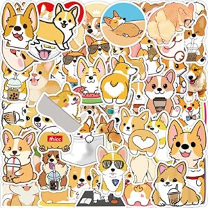 pet dog stickers swanticker lovely vsco kawaii kids dog stickers laptop water bottle diary waterproof vinyl aesthetic animal stickers (50 sheets)