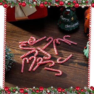 120 Pcs Christmas Candy Cane Decorations Fake Candy DIY Craft Supplies Peppermint Ornaments for Christmas DIY Garden Accessories Christmas Phone Case Making(Red and White, Candy Cane)