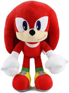 wiemsdoy knuckles plush toy 12", the hedgehog toy plush figure classic hedgehog plush doll for boys girls best gift