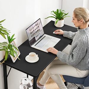 30 Inch Small Home Office Desk - Computer Writing Desk for Small Spaces, Sturdy Simple Study Table with Storage Bag Headphone Hook