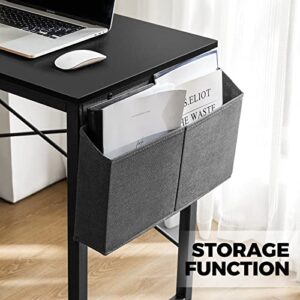 30 Inch Small Home Office Desk - Computer Writing Desk for Small Spaces, Sturdy Simple Study Table with Storage Bag Headphone Hook