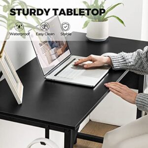 30 Inch Small Home Office Desk - Computer Writing Desk for Small Spaces, Sturdy Simple Study Table with Storage Bag Headphone Hook