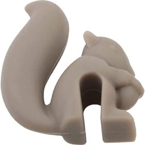 5 pcs Cute Squirrel Shape Silicone Tea Bag Holder Cup, Squirrel Drink Markers, Tea Bag Holder for Cup Hanging Tool Mug Candy Colors Gift Set